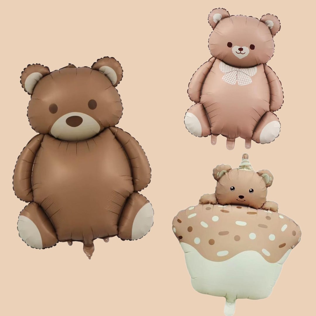 Teddy Bear Balloons | Beary First Birthday Party Decorations | Teddy ...