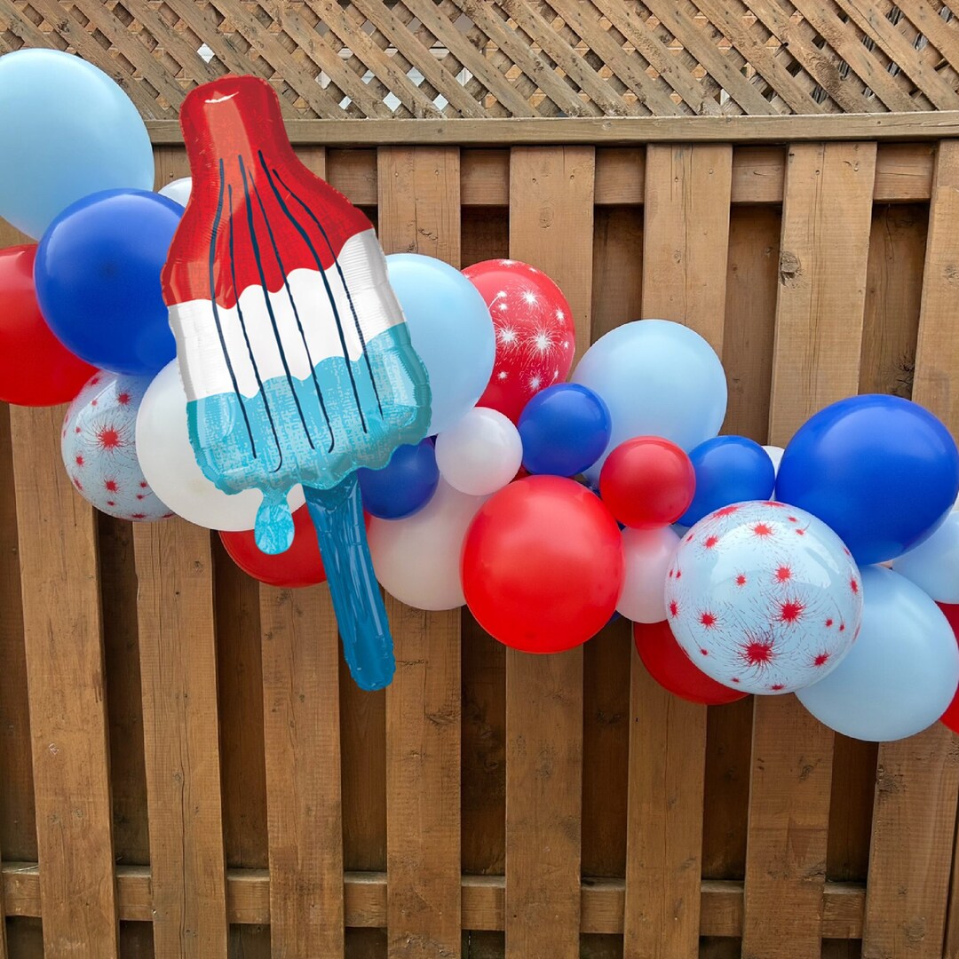 Red White & Blue Balloon Garland| 4th of July Party Supplies | Little ...
