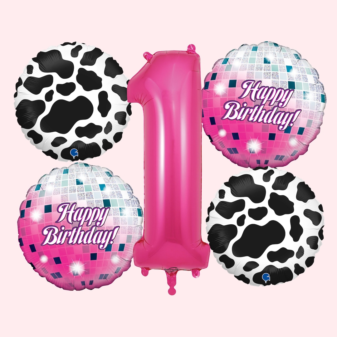 Pink My First Rodeo Balloon Bouquet | Disco Cowgirl Birthday Party ...