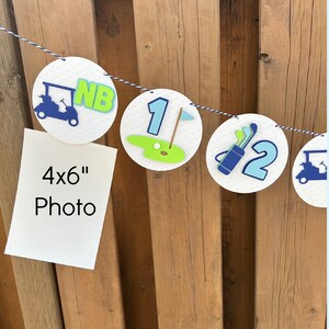 Golf Milestone Photo Banner | Hole in One First Birthday Party ...