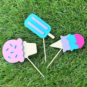 Ice Cream Cupcake Toppers | Sweet One Birthday Party Decorations | Two ...