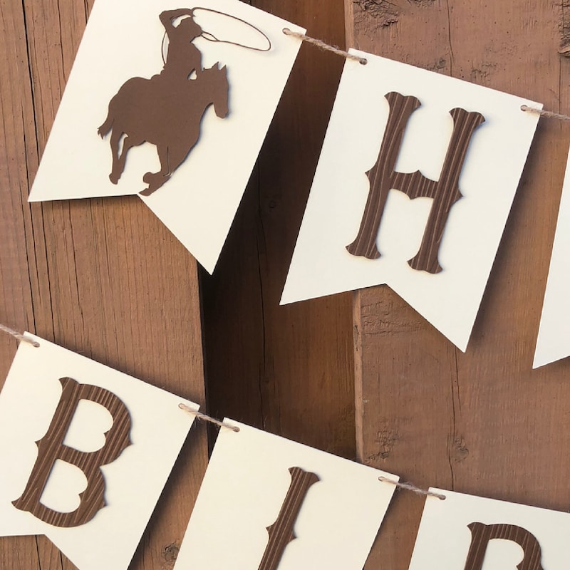 Happy Birthday Rodeo Sign - Etsy