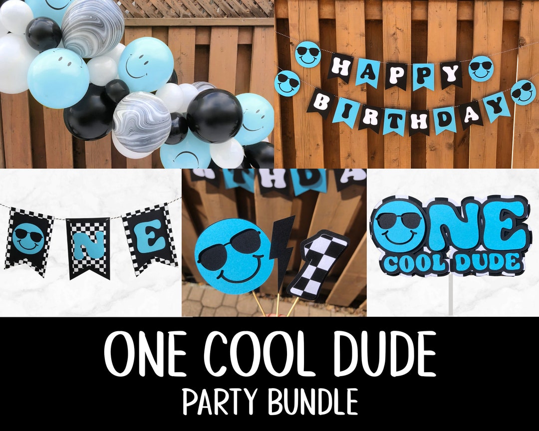 One Cool Dude Party Bundle One Cool Dude Birthday Party - Etsy