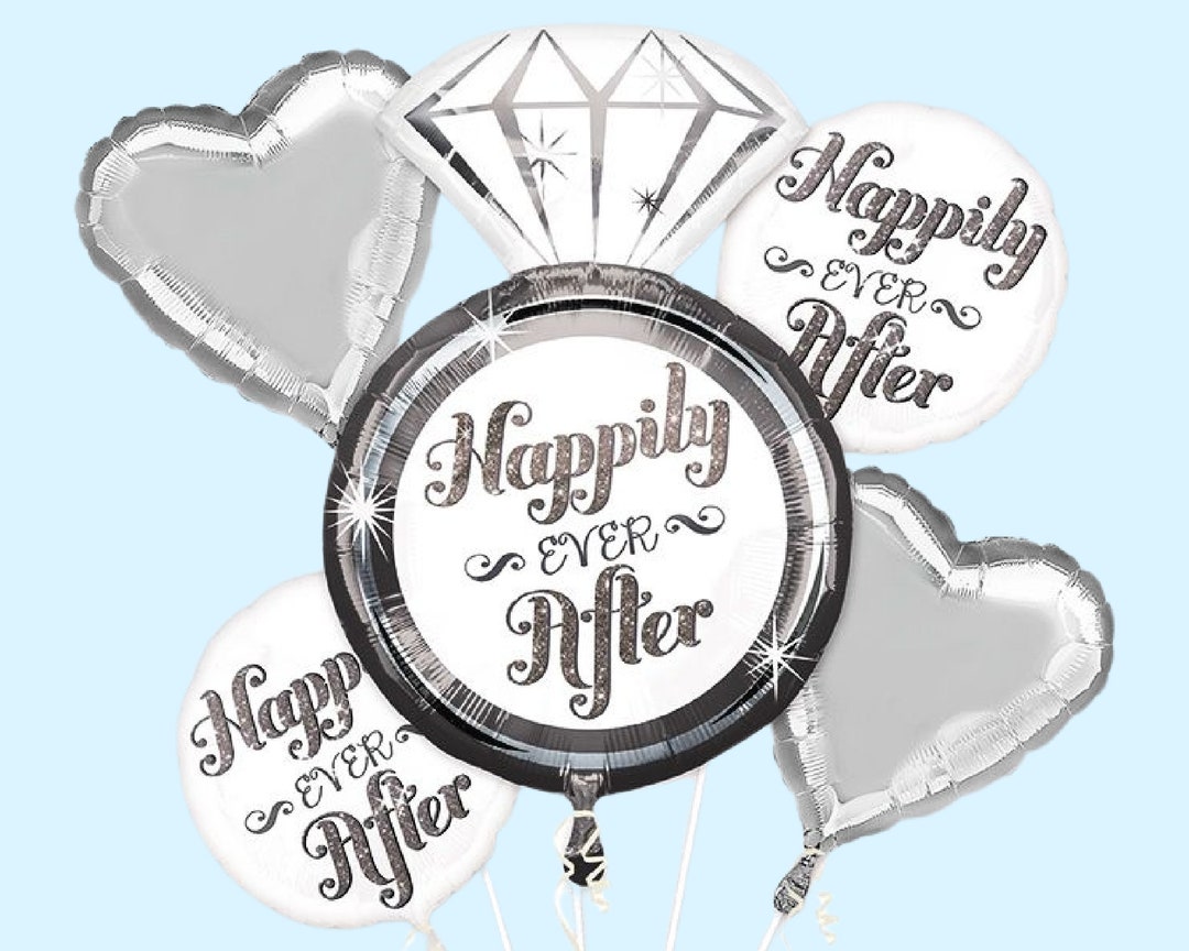 Happily Ever After Balloon Bouquet | Bridal Shower | Engagement Party ...
