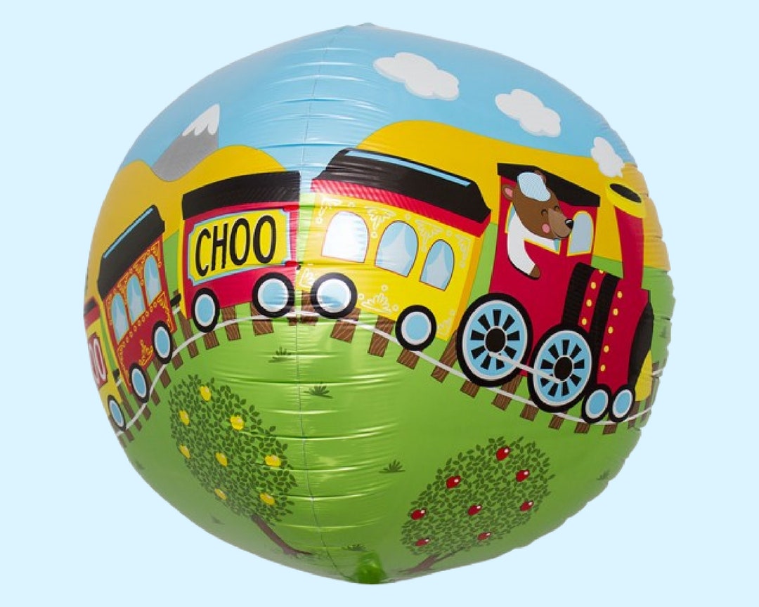 17 Inch Choo Choo Train Sphere Balloon | Train Birthday Party ...