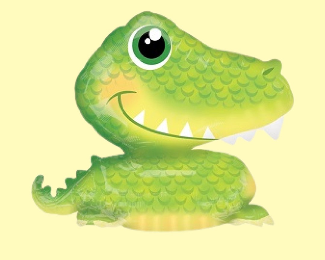 Jumbo 35 Inch Alligator Balloon | Reptile Birthday Party Decorations ...