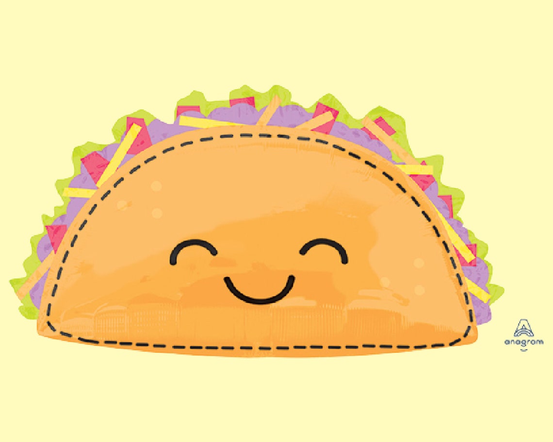 Jumbo 33 Inch Taco Balloon | Taco Twosday Birthday Party Decorations ...