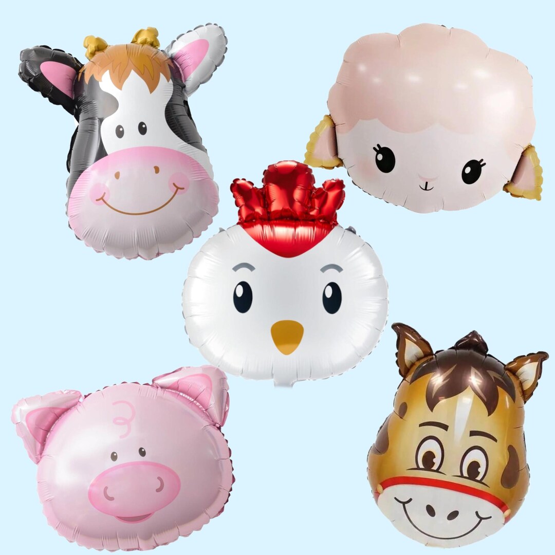 Farm Animal Balloons | Barnyard Birthday Party Decorations | Farm Party ...
