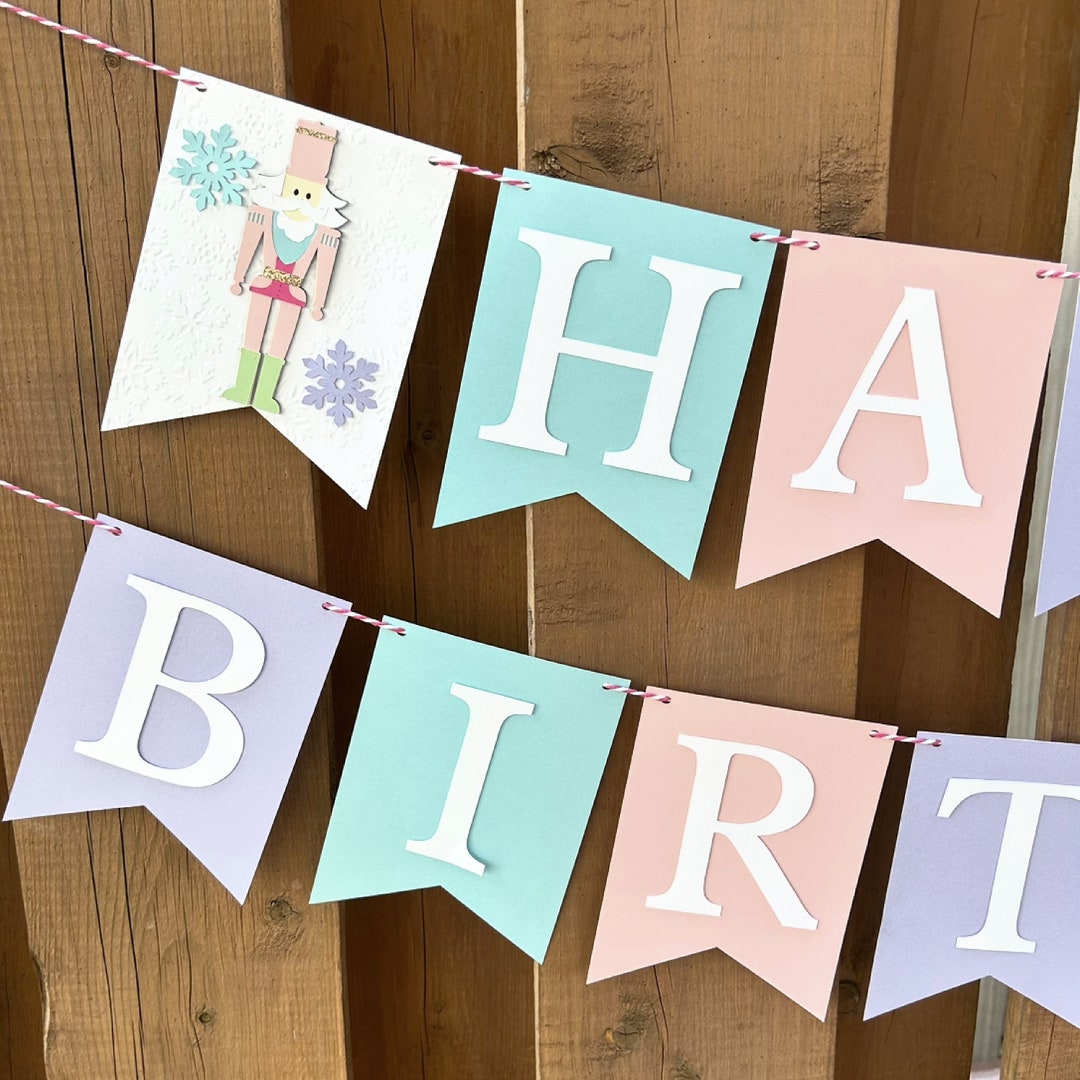 Custom Nutcracker Banner | Sugar Plum Fairy Birthday Decorations | Pink ...