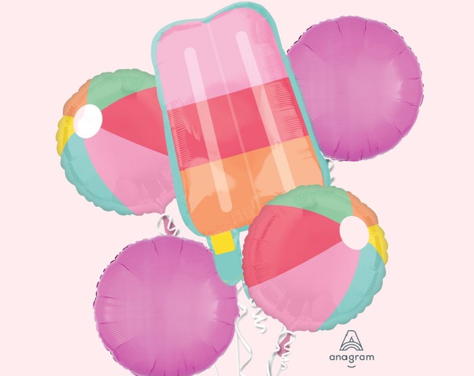 30 Just Chillin Popsicle Balloon Bouquet, Set of 5, Birthday Party ...