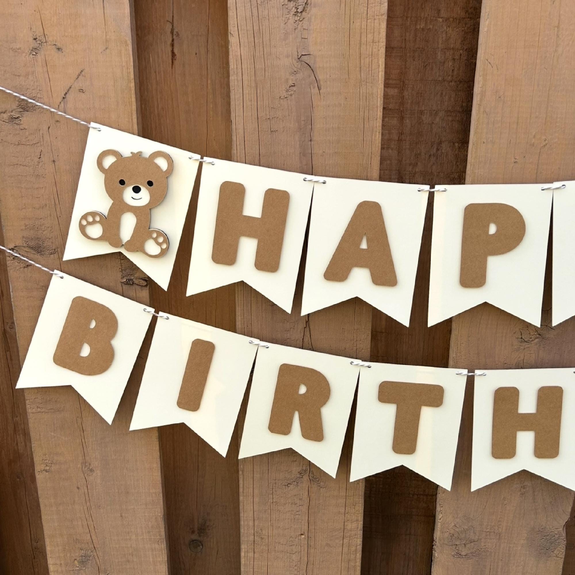 Custom Teddy Bear Banner | Bear-y First Birthday Party Decorations ...