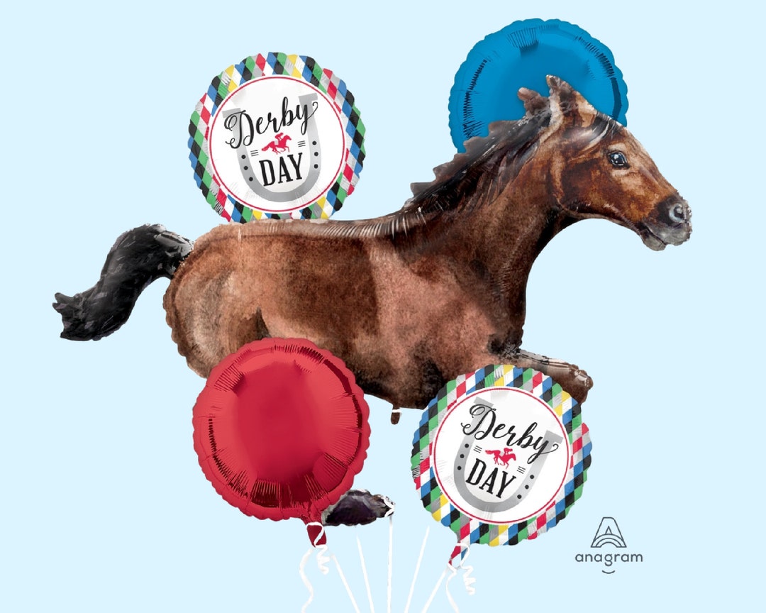 Derby Day Horse Balloon Bouquet | Derby Party Decorations | Derby ...