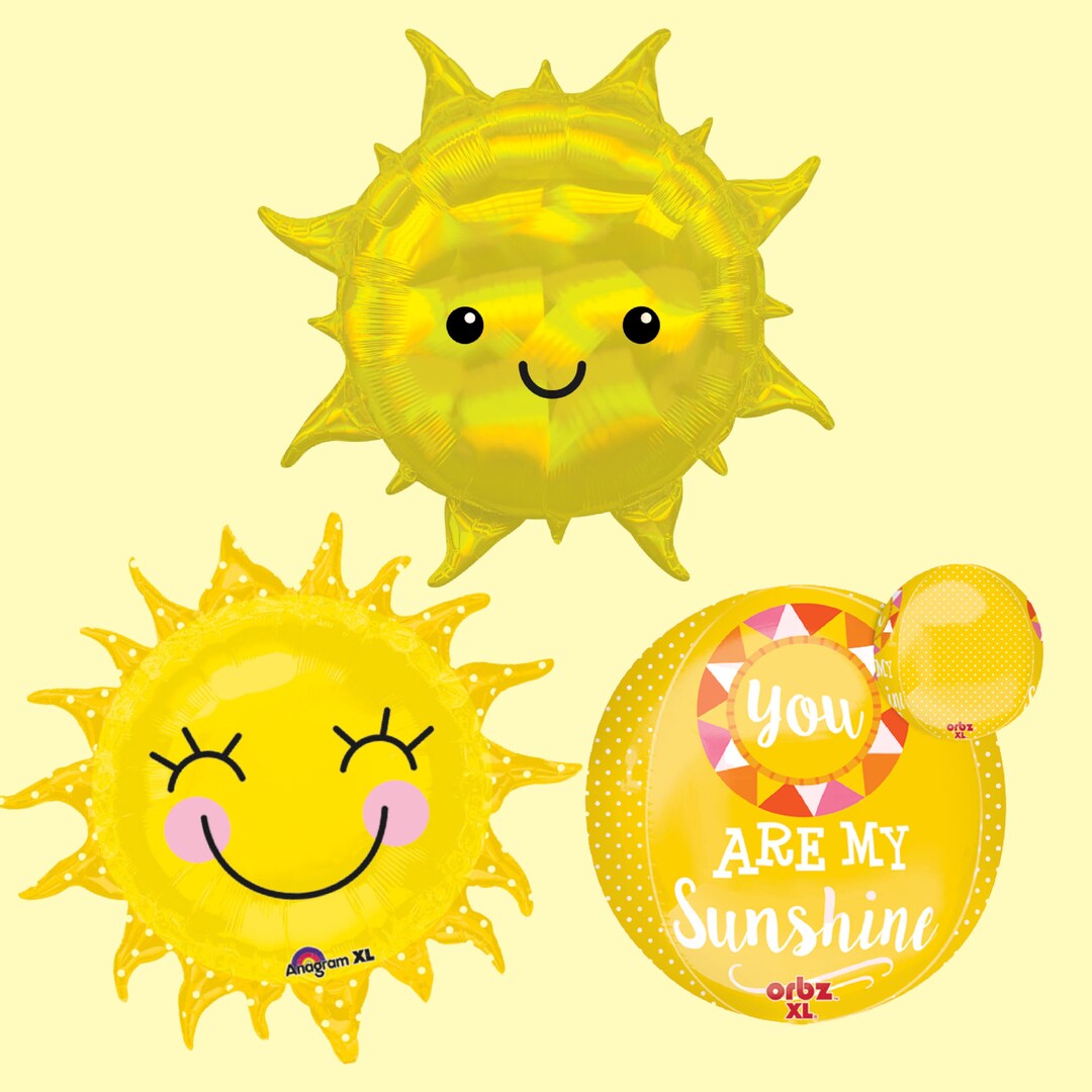 Sun Balloons | One in the Sun Birthday Party Decorations | Sunshine ...