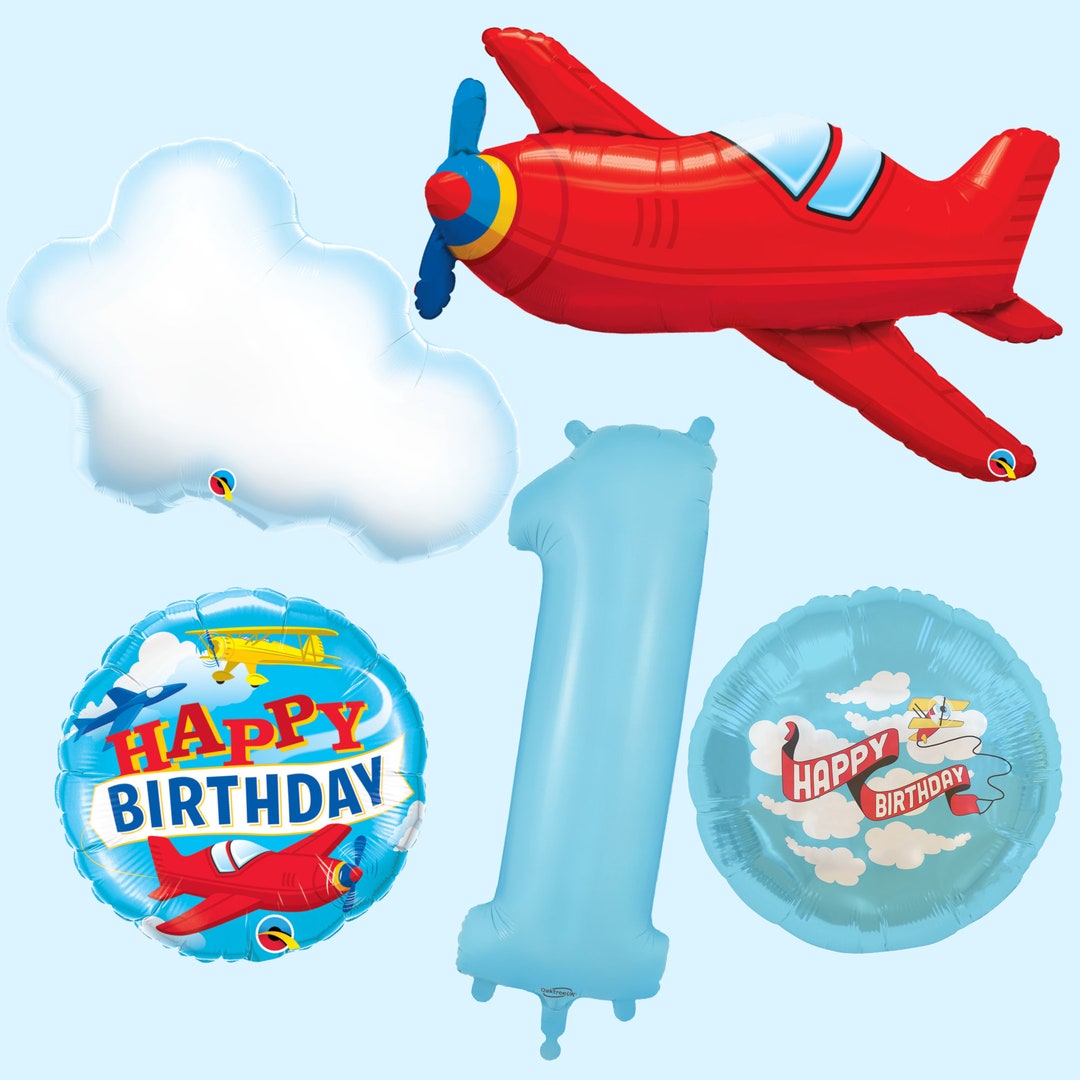Vintage Airplane Balloons | Time Flies Birthday Party Decorations ...