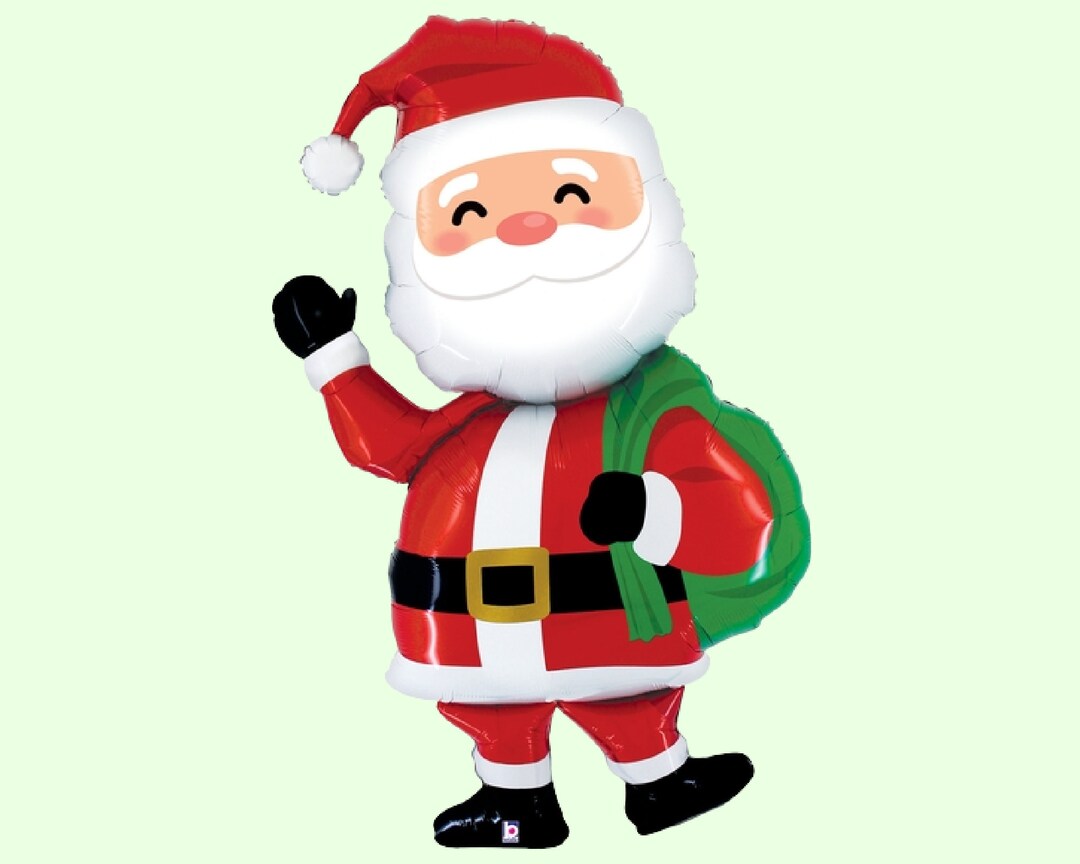 5 Foot Santa Balloon | Christmas Birthday Party Decorations | Cookie ...