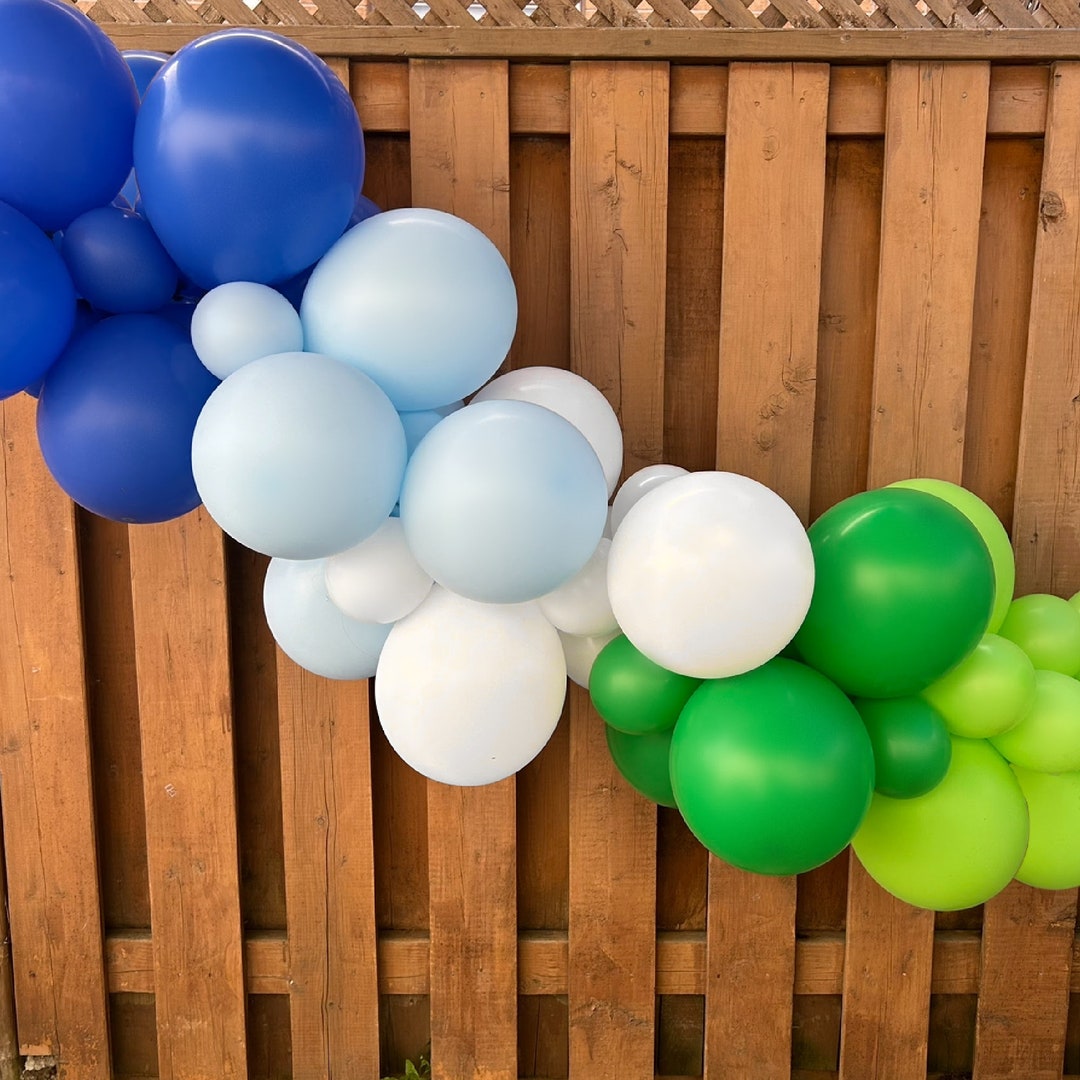 Blue & Green Balloon Garland | Hole in One Golf First Birthday Party ...