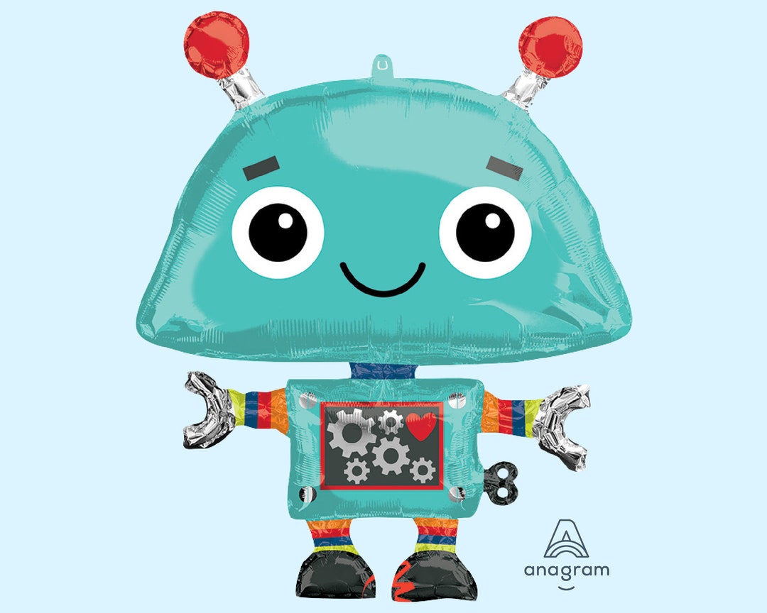 Jumbo 35 Inch Robot Balloon Robot Birthday Party Decorations Robot ...