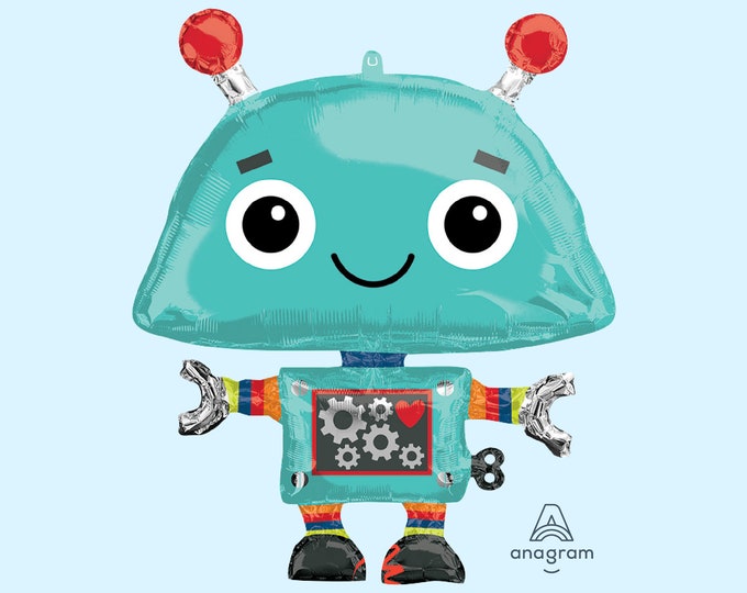 Jumbo 35 Inch Robot Balloon Robot Birthday Party Decorations Robot ...