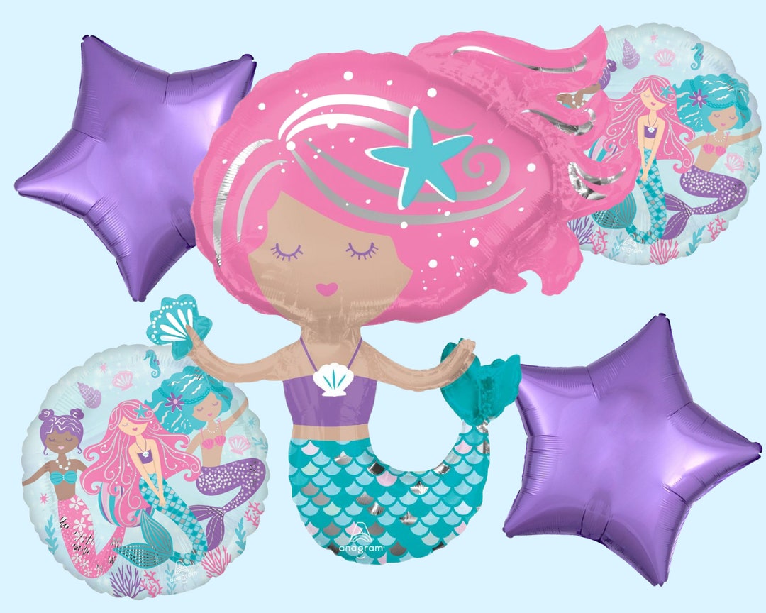 Mermaid Balloon Bouquet O-fishally One Birthday Party - Etsy