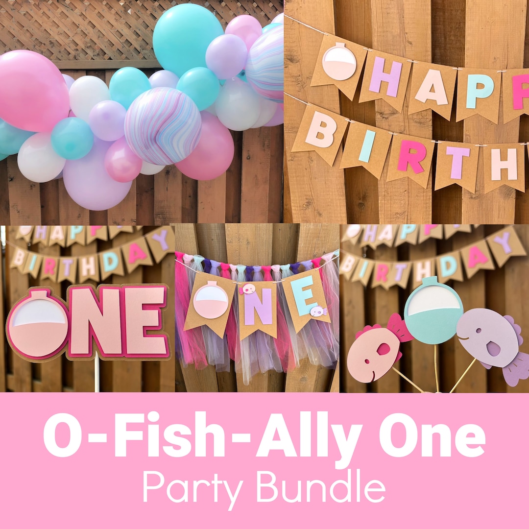 Pink O-fish-ally One Party Bundle | Girls Reeling in the Big One First ...