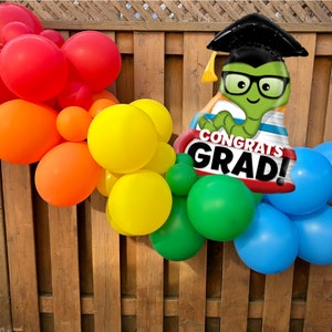 Rainbow Graduation Balloon Garland | Teacher College Graduation ...