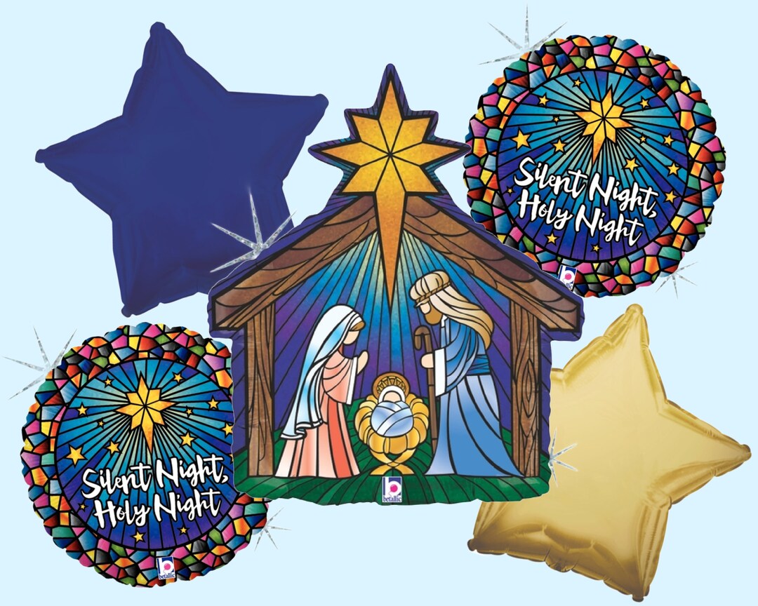 Nativity Balloon Bouquet | Religious Christmas Party Decorations ...