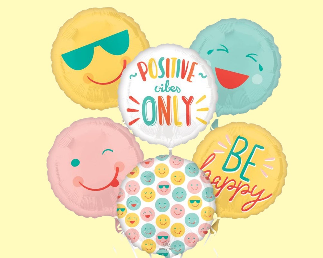 Groovy Balloon Bouquet | Retro Smile Face Birthday Party Decorations ...