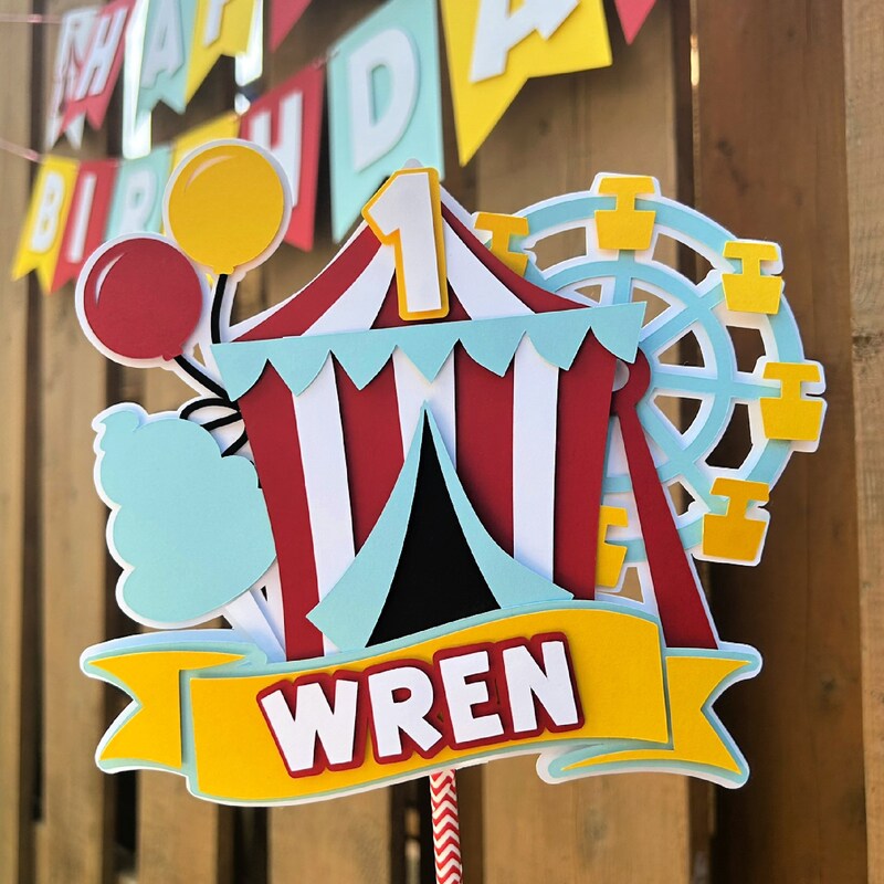 Carnival Theme Cake Topper - Etsy