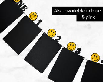 One Happy Dude High Chair Banner, Smiley Face Birthday Party Decor ...