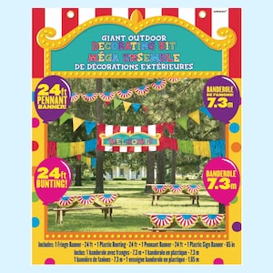 Jumbo Outdoor Carnival Decoration Bundle | Carnival Birthday Party ...