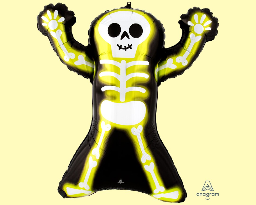 30 Inch Neon Skeleton Balloon | the Spooky One | Halloween Birthday ...