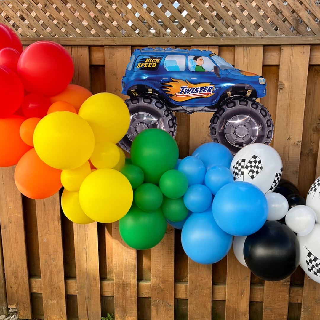 Monster Truck Balloon Garland | Monster Truck Birthday Party ...