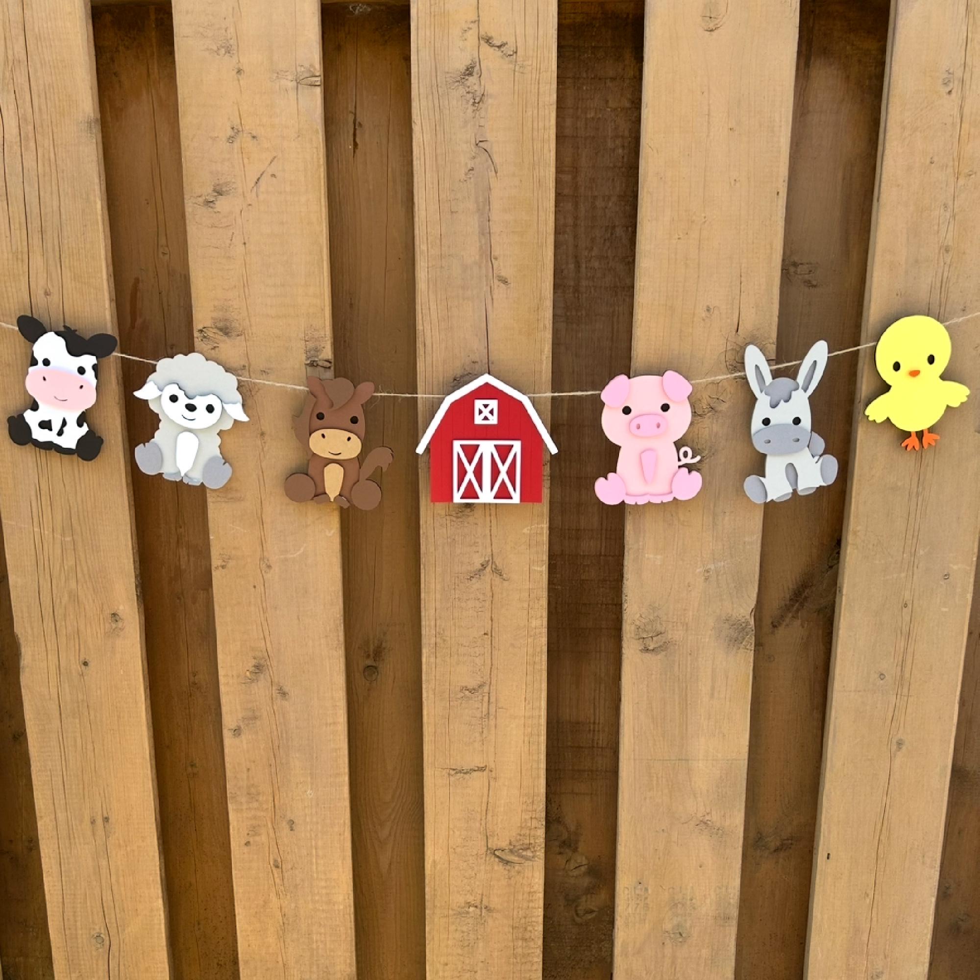 Custom Farm Banner | Barnyard Birthday Party Decorations | Farm Animal ...