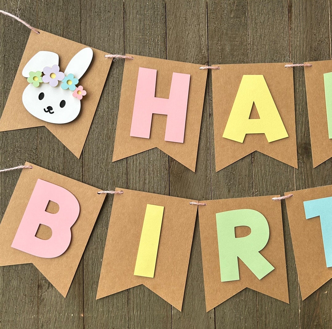 Custom Bunny Banner | Spring Birthday Party Decorations | Some Bunny is ...
