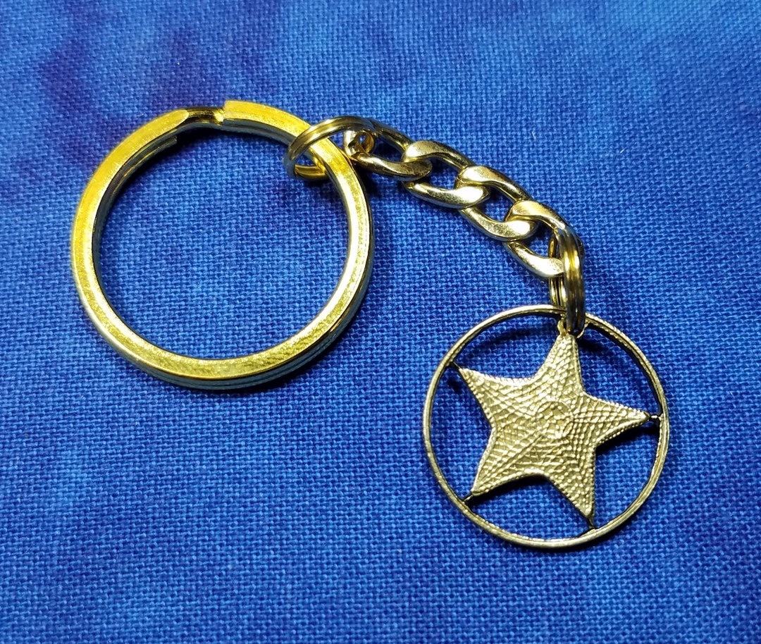 Jewelry Closeout - Starfish Key Chain - Bahama Penny, Hand Cut Coin ...