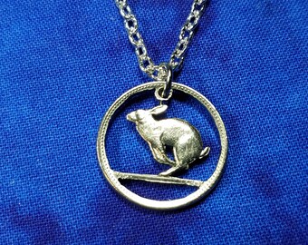 Rabbit Coin Necklace | Etsy