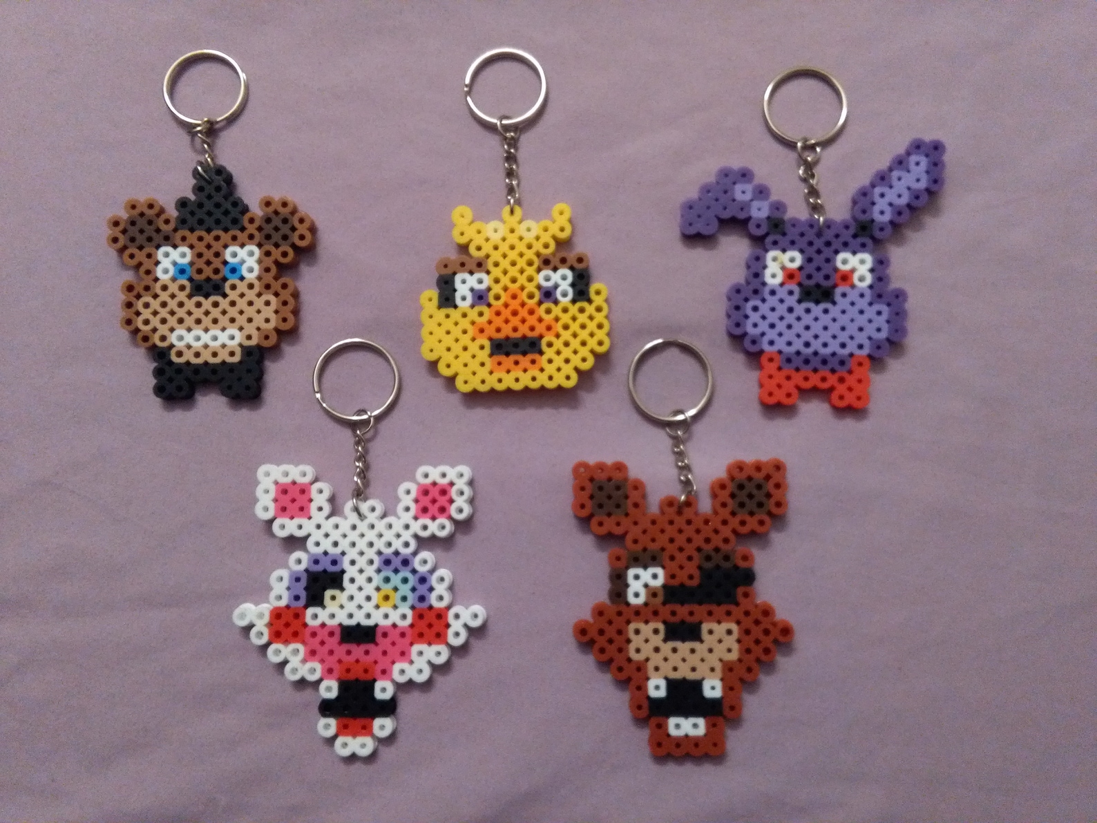 Five Nights at Freddy's Perler Bead Keychains | Etsy