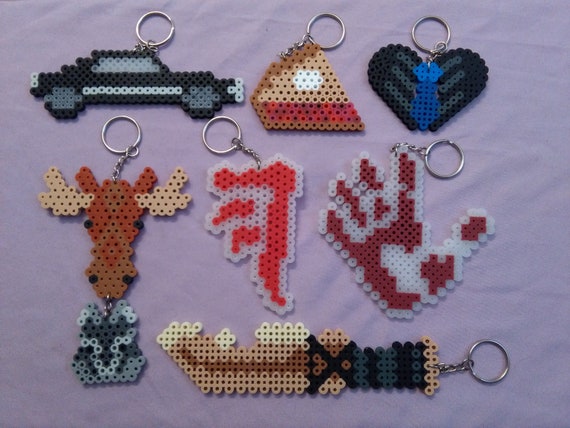 Supernatural Collection Perler Bead Keychains - Etsy