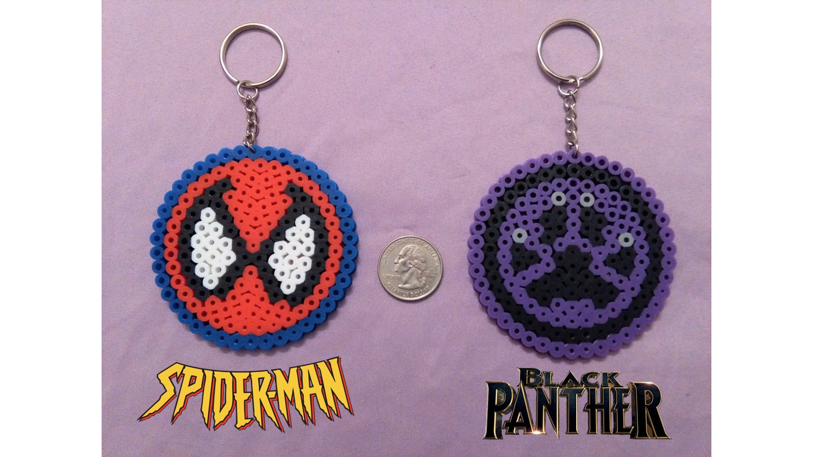 Marvel Universe Logos Set 2 Perler Bead Keychains | Etsy