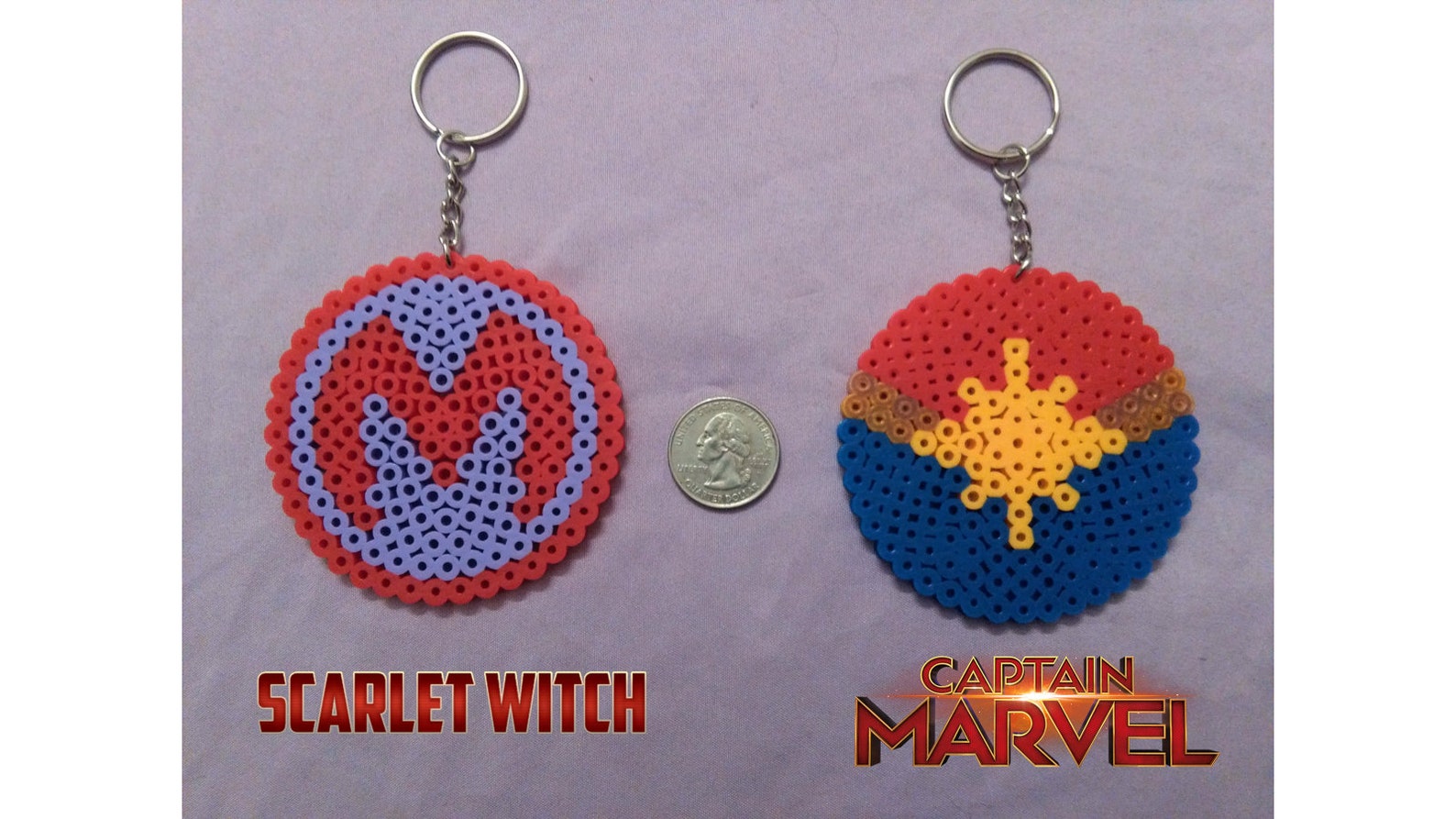 Marvel Universe Logos Set 2 Perler Bead Keychains | Etsy