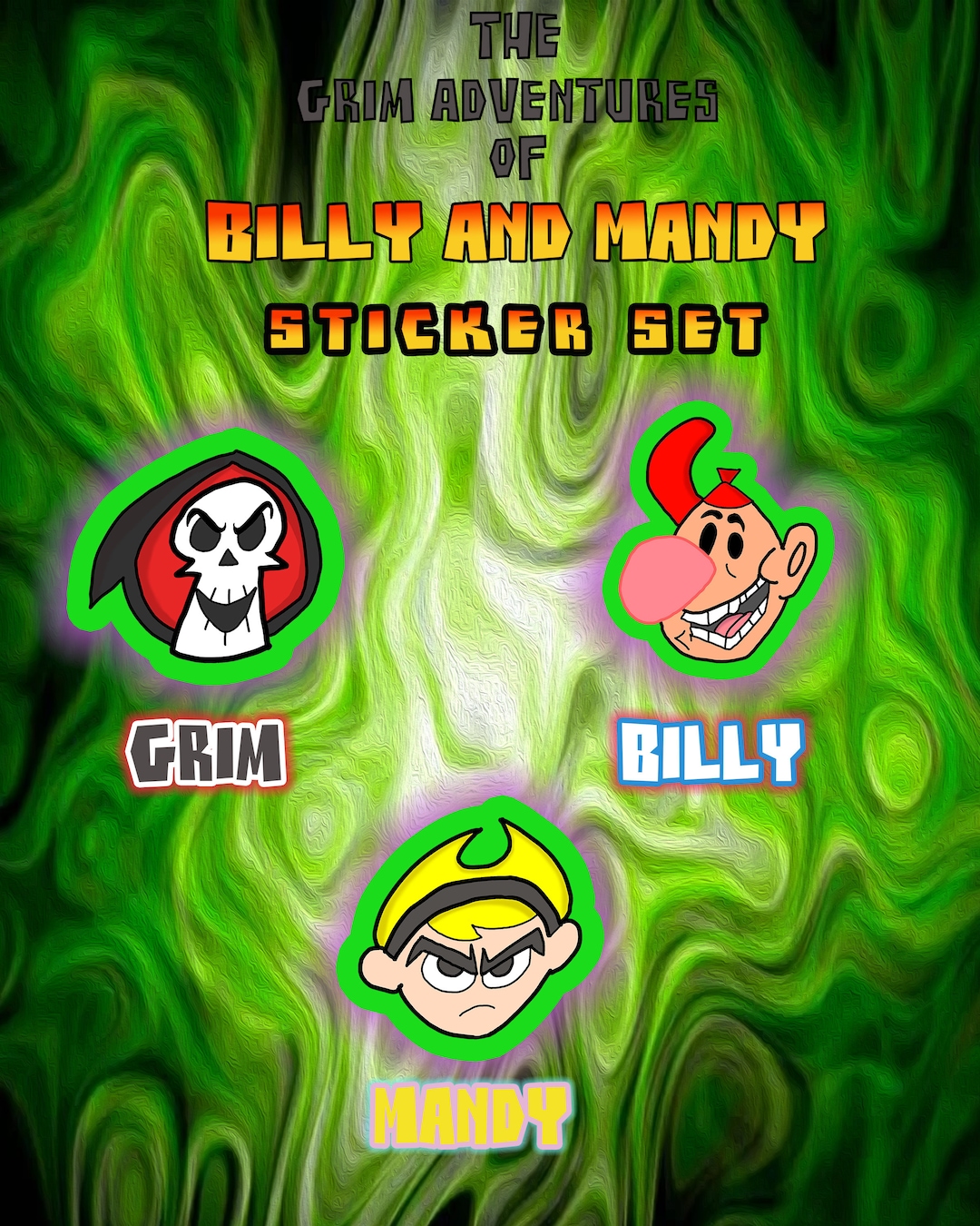 The Grim Adventures of Billy and Mandy Stickers - Etsy