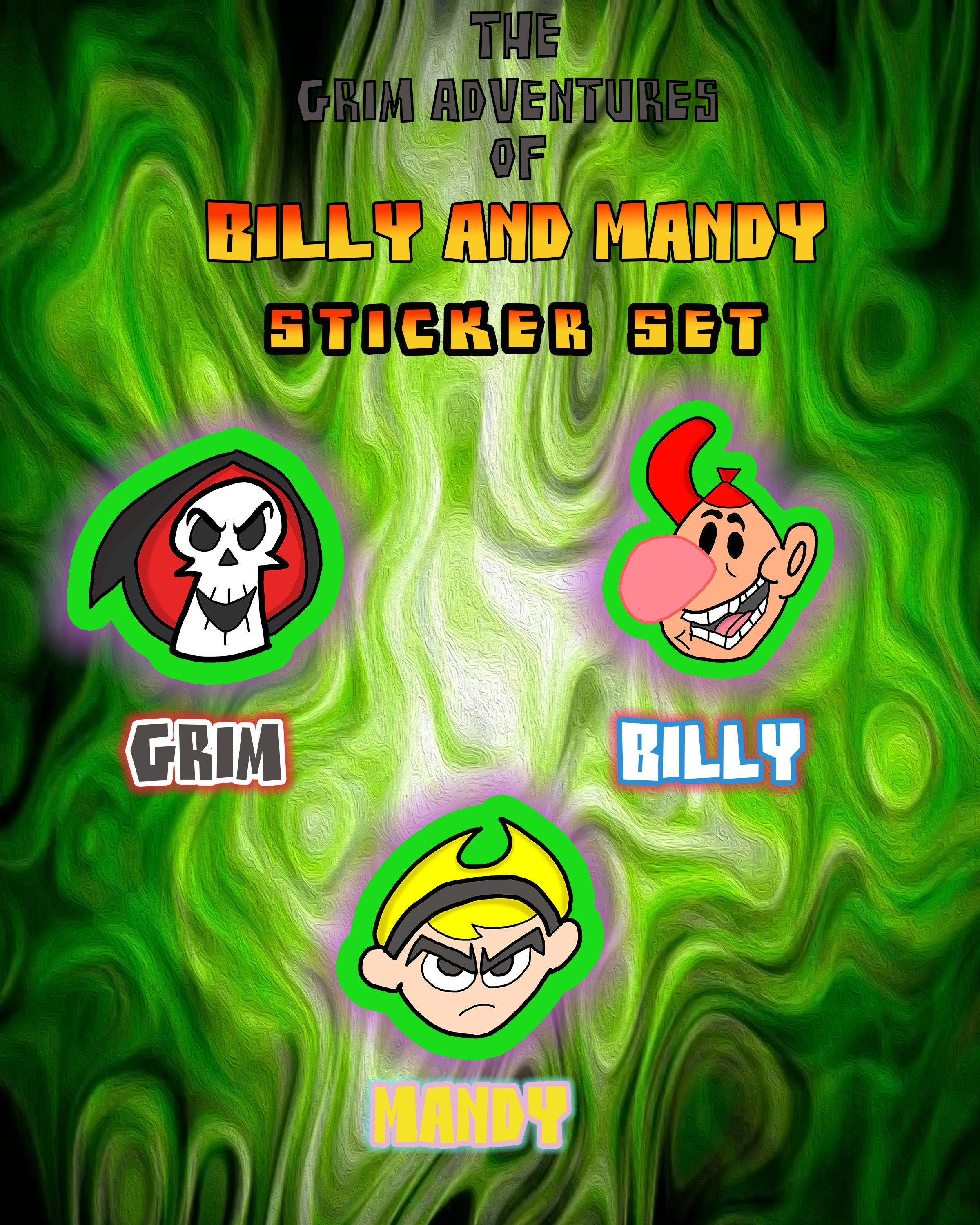 The Grim Adventures of Billy and Mandy Stickers - Etsy