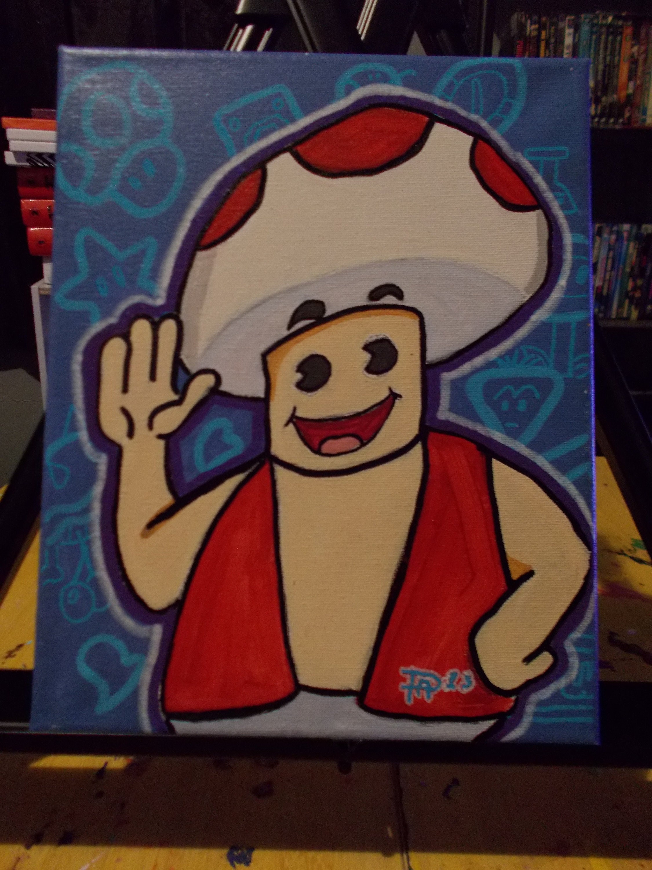 Toad Painting From Mario