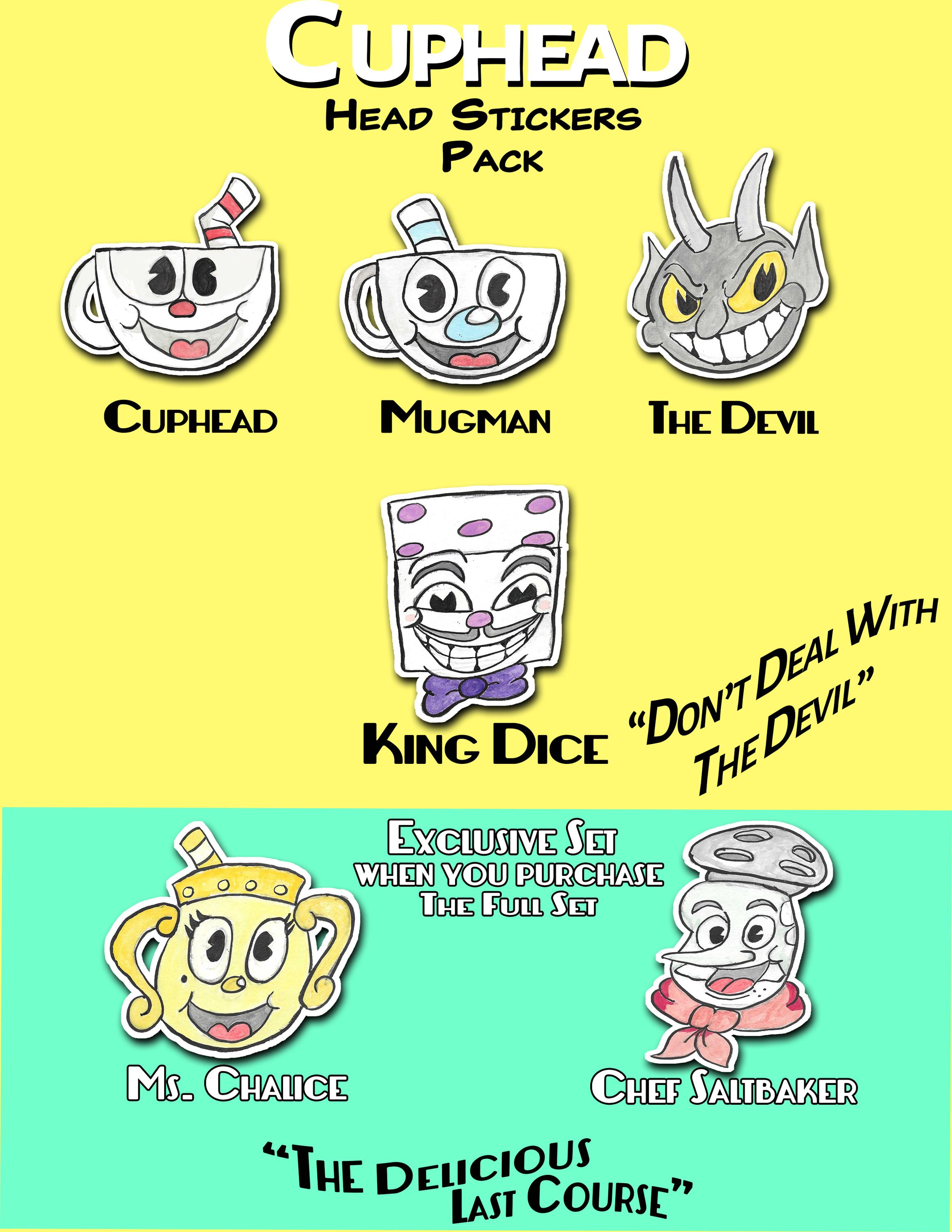 Cuphead Head Stickers Pack - Etsy