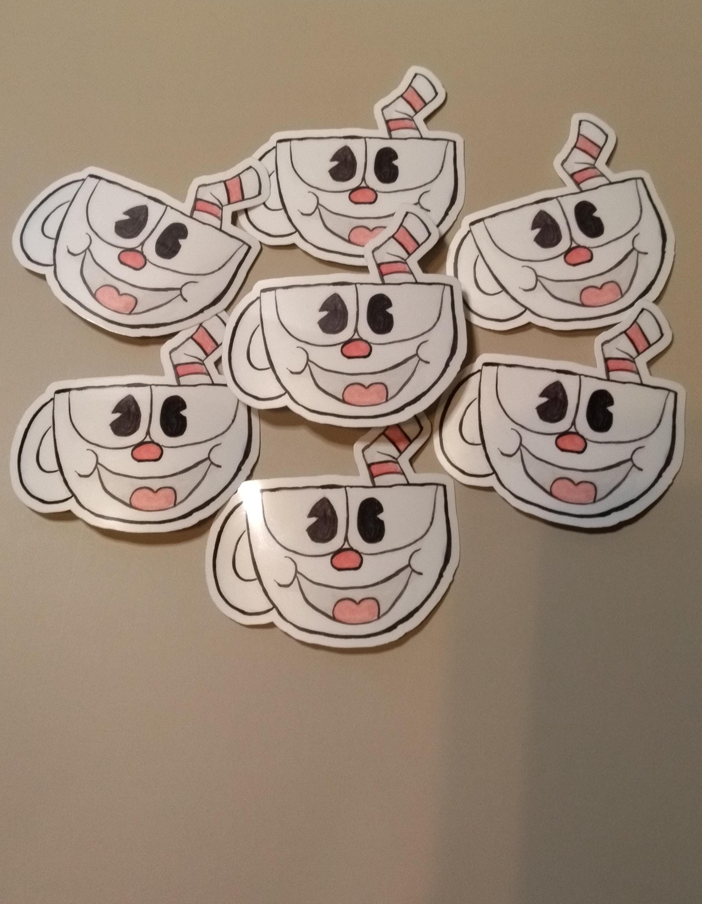 Cuphead Head Stickers Pack - Etsy