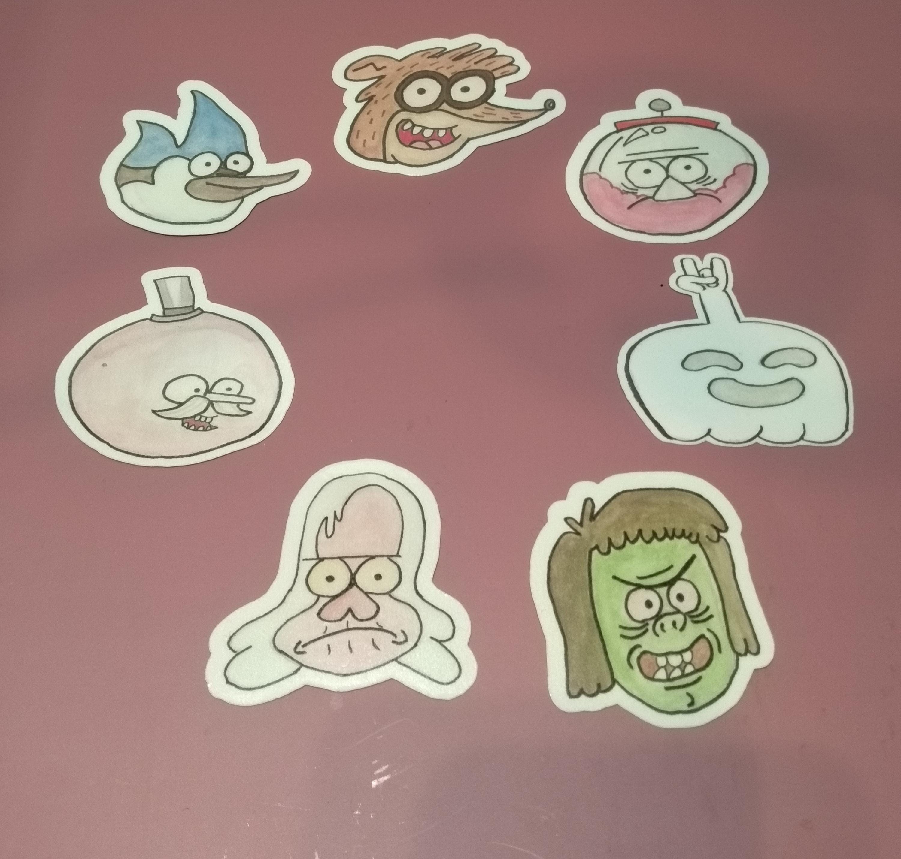 Regular Show Head Sticker Set - Etsy