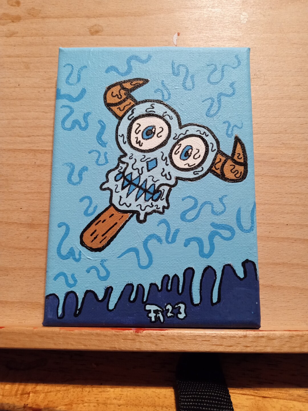 Skully Joe Ice Cream Popsicle: Blue Razberry Sherbert (original) - Etsy