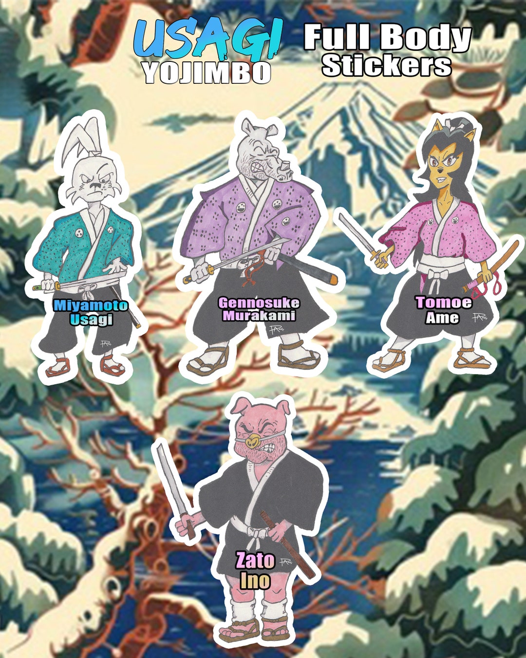Usagi Yojimbo Full Body Sticker - Etsy