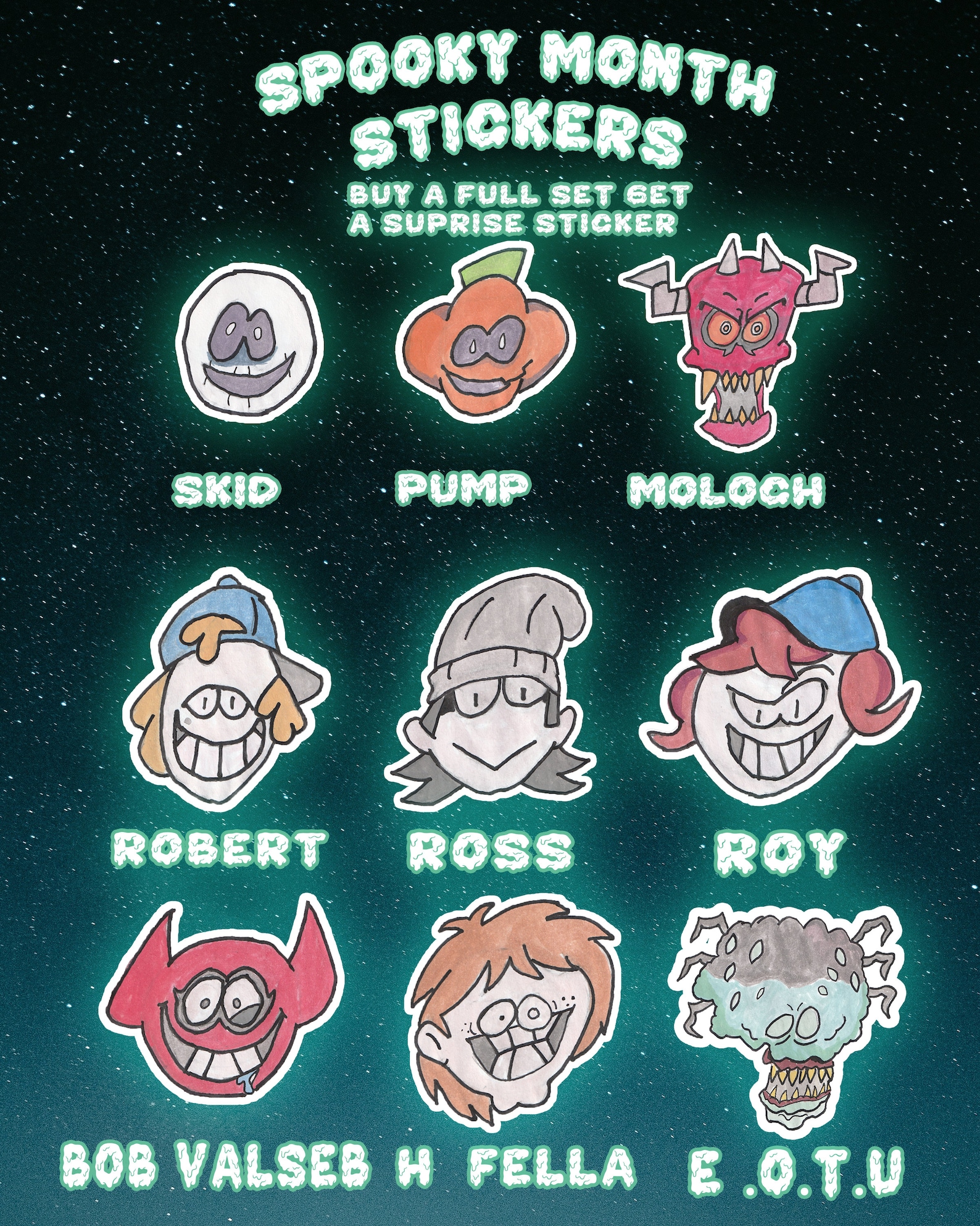 Spooky Month Sticker Sets - Etsy