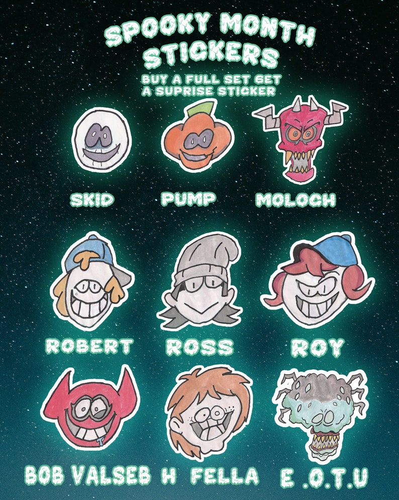Spooky Month Sticker Sets - Etsy